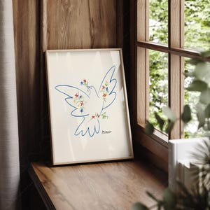 Picasso Dove of Peace, Colombe De La Paix, Line Art, Colourful Print ...