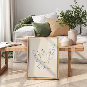 Picasso Dove of Peace, Colombe De La Paix, Line Art, Colourful Print ...