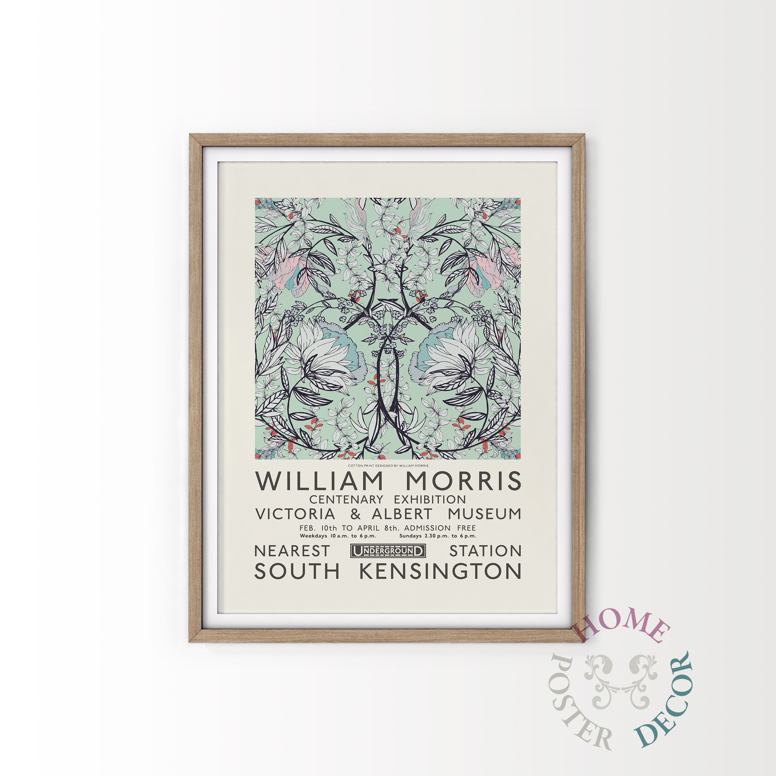 Blue Floral Art Print Vintage Flower William Morris Print | Etsy