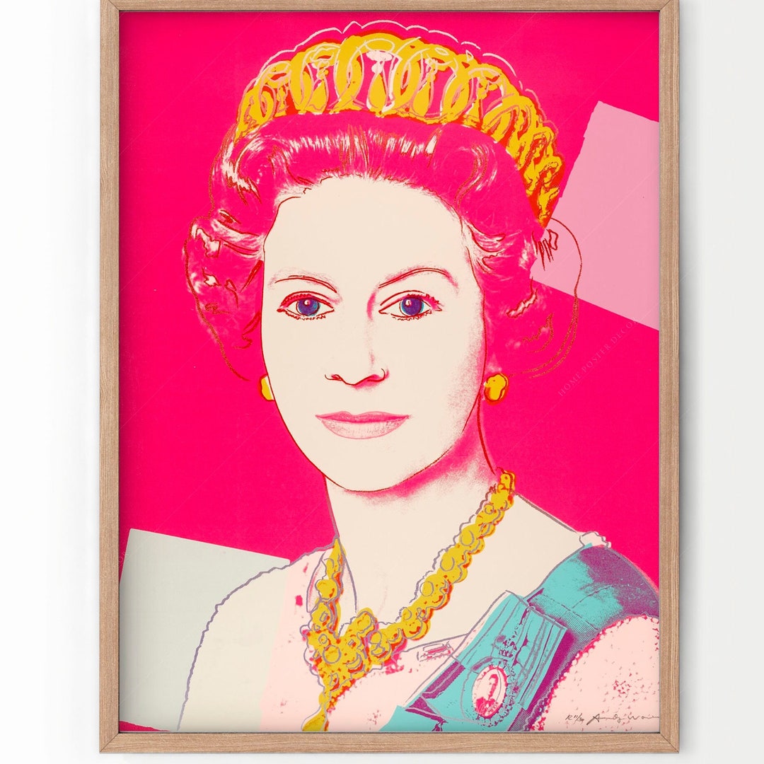 Andy Warhol Poster, Queen Elizabeth II, the Crown, Pop Art, Famous ...