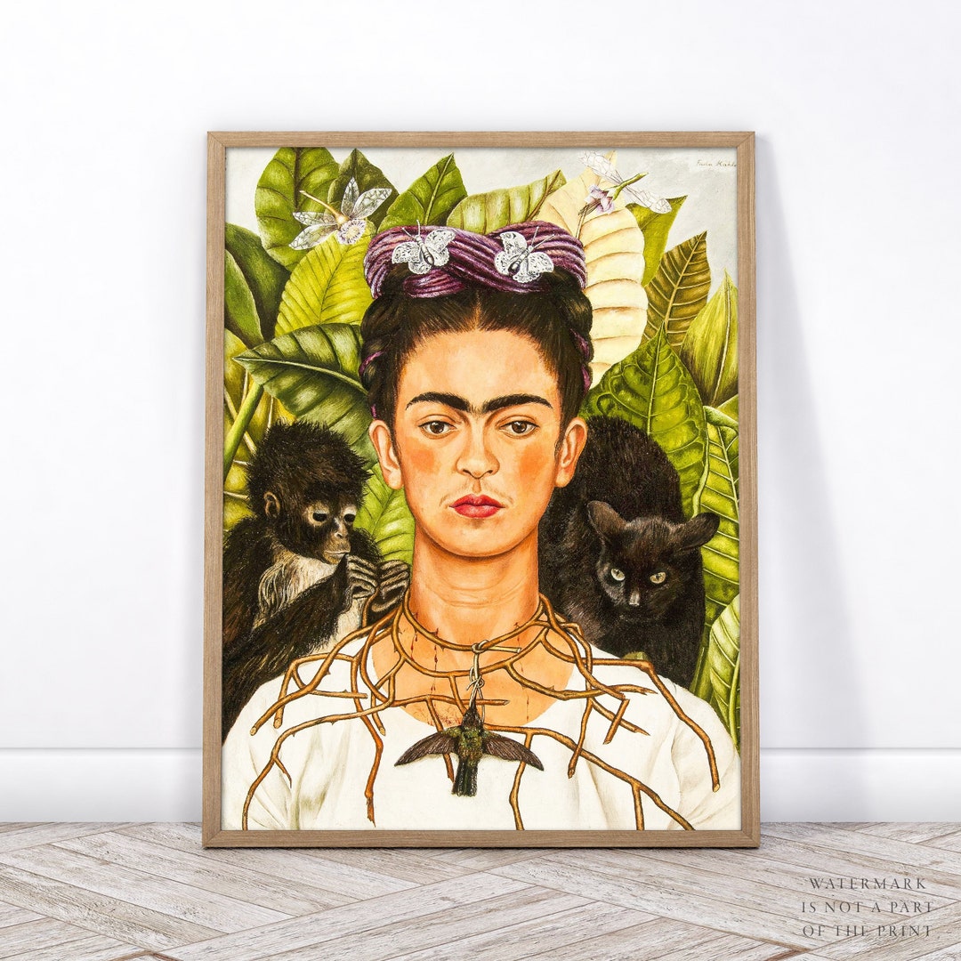 Frida Kahlo, Autorretrato con monos, Obra de arte famosa, Decoración de ...