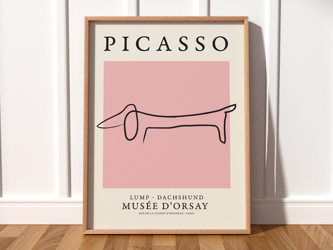 Picasso Dog Line, Lump Dog, Picasso Dachshund, Picasso Drawing, Minimal ...