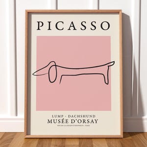 Picasso Dog Line, Lump Dog, Picasso Dachshund, Picasso Drawing, Minimal ...