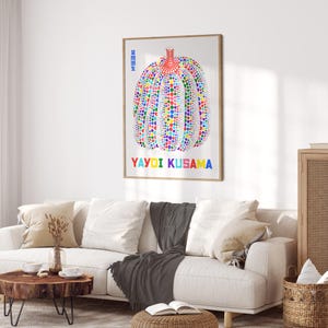 Yayoi Kusama Poster Pumpkin Art Wall Art for Living Room Modern Wall ...
