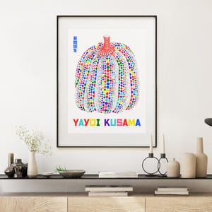 Yayoi Kusama Poster Pumpkin Art Wall Art for Living Room Modern Wall ...