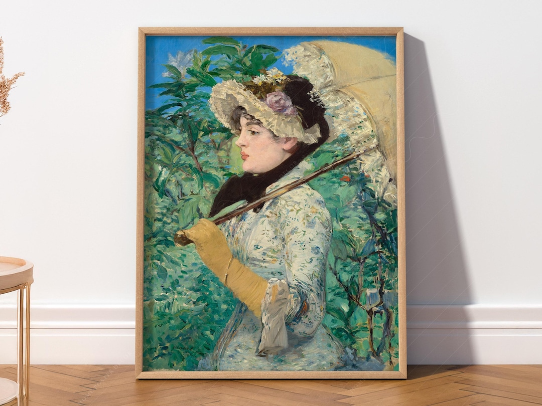 Édouard Manet, Le Printemps, Vintage Portrait, Women Wall Art, Oil ...