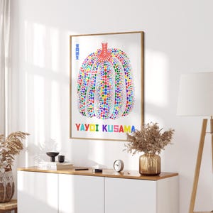 Yayoi Kusama Poster Pumpkin Art Wall Art for Living Room Modern Wall ...