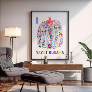 Yayoi Kusama Poster Pumpkin Art Wall Art for Living Room Modern Wall ...