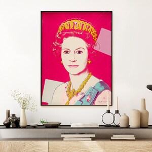Andy Warhol Poster, Queen Elizabeth II, the Crown, Pop Art, Famous ...
