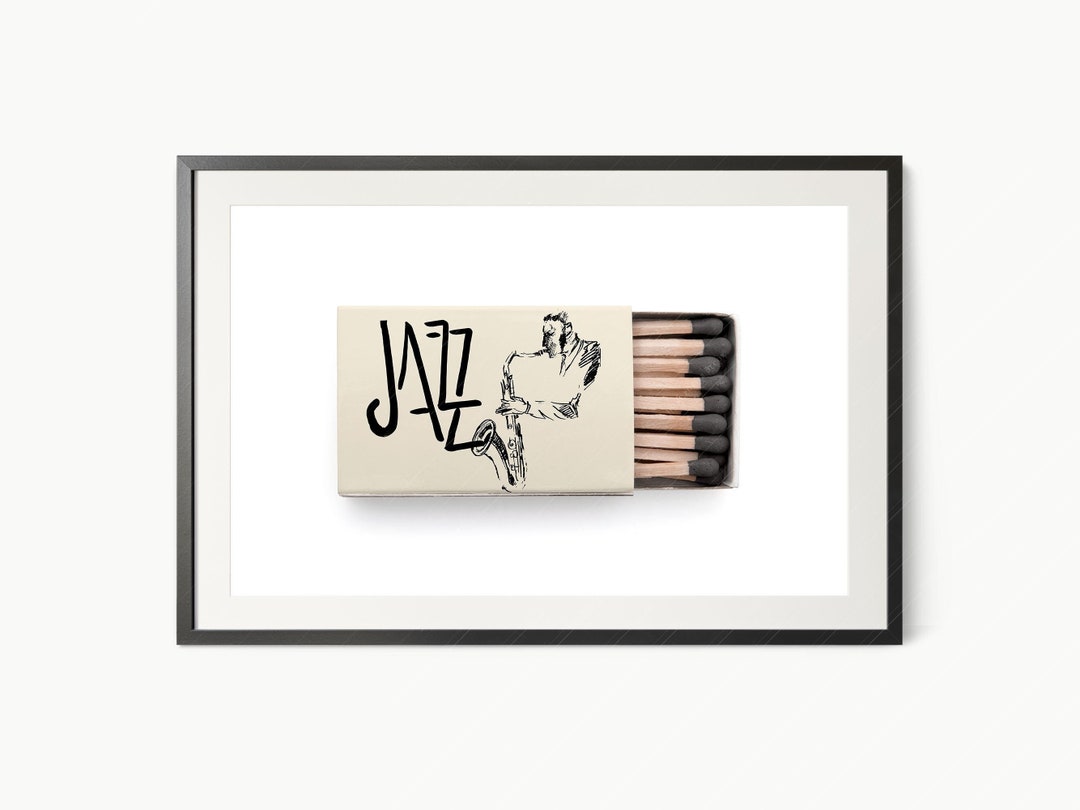 Jazz Lover Vintage Matchbox Music Art Unique Gift Elegant Wall Decor ...