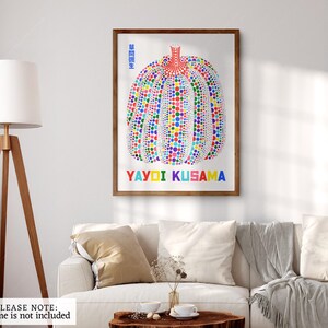 Yayoi Kusama Poster, Japanese Art, Abstract Print, Colourful Decor ...