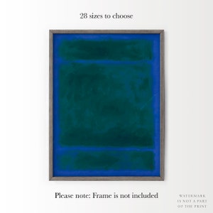 Mark Rothko Poster, Rothko Blue, Abstract Art, Modern Home Decor ...
