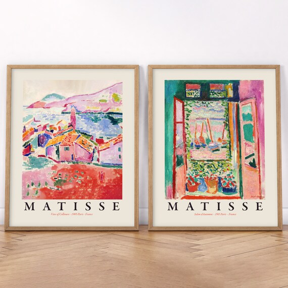 Matisse Print Set of 2 the Open Window View of Collioure - Etsy