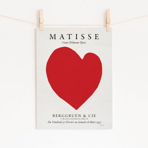 Henri Matisse, Love Gift, Matisse Red Heart, Friend Gift, Dreamy Decor ...