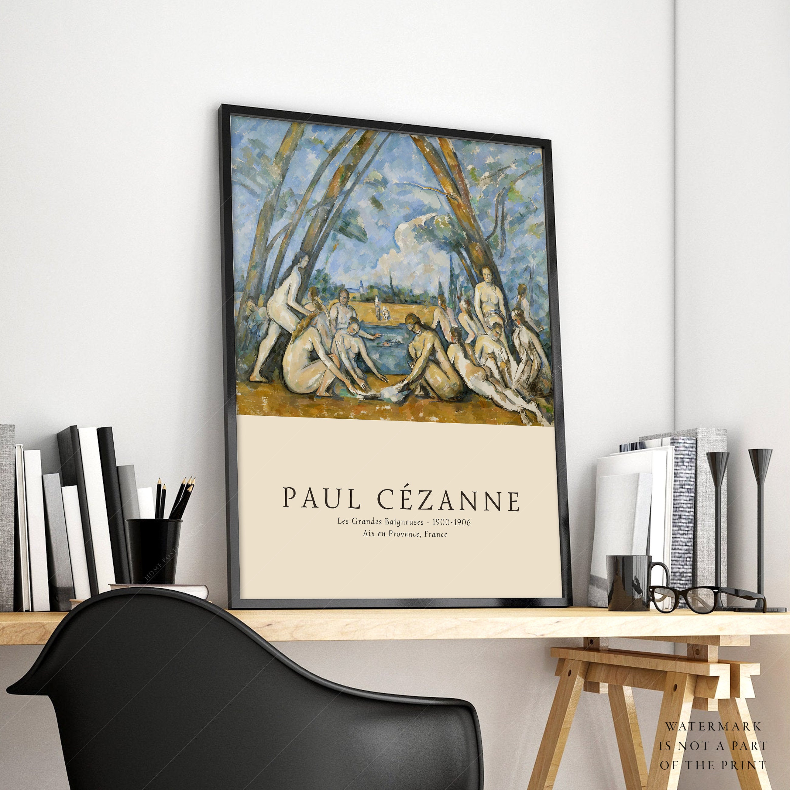 The Large Bathers Paul Cézanne Famous Painting Landscape | Etsy