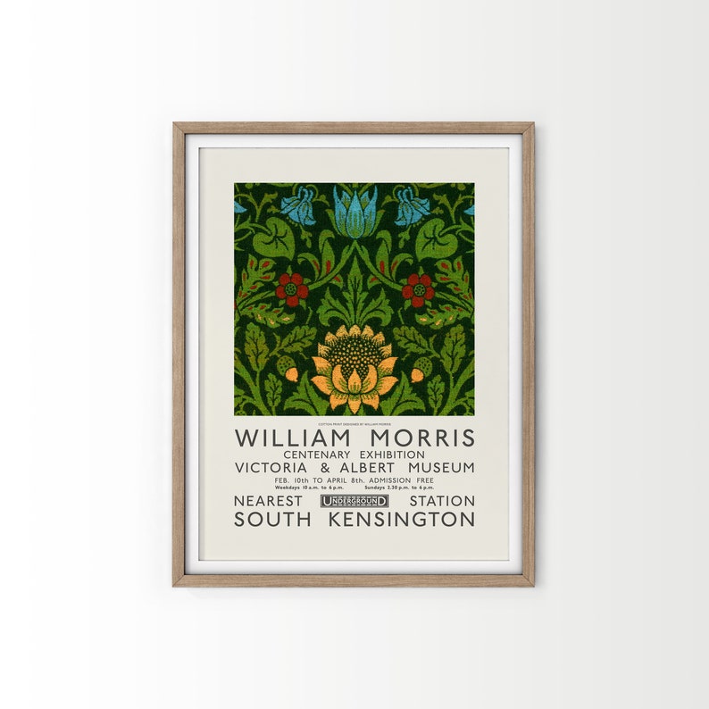 William Morris Poster William Morris Exhibition Poster - Etsy