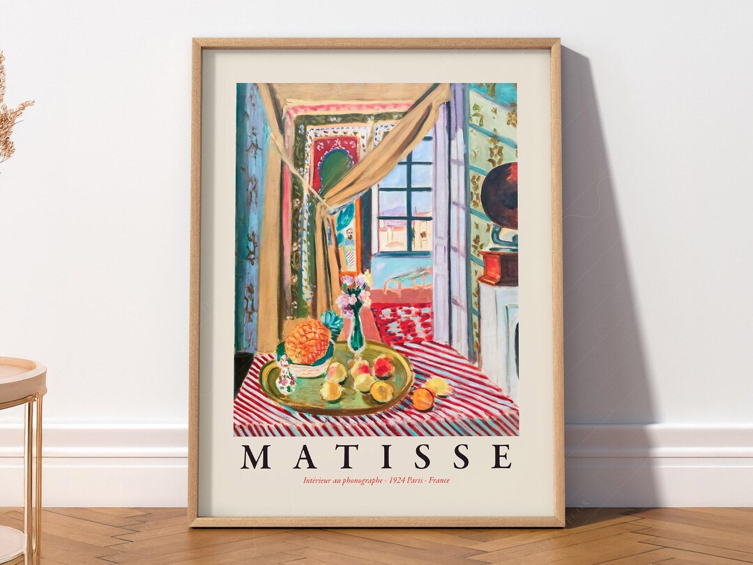 Henri Matisse Table With Fruits Interior With Phonograph Muted Sunlit ...