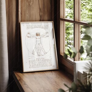 Leonardo Da Vinci, Vitruvian Man, Renaissance Painting, Famous Art ...