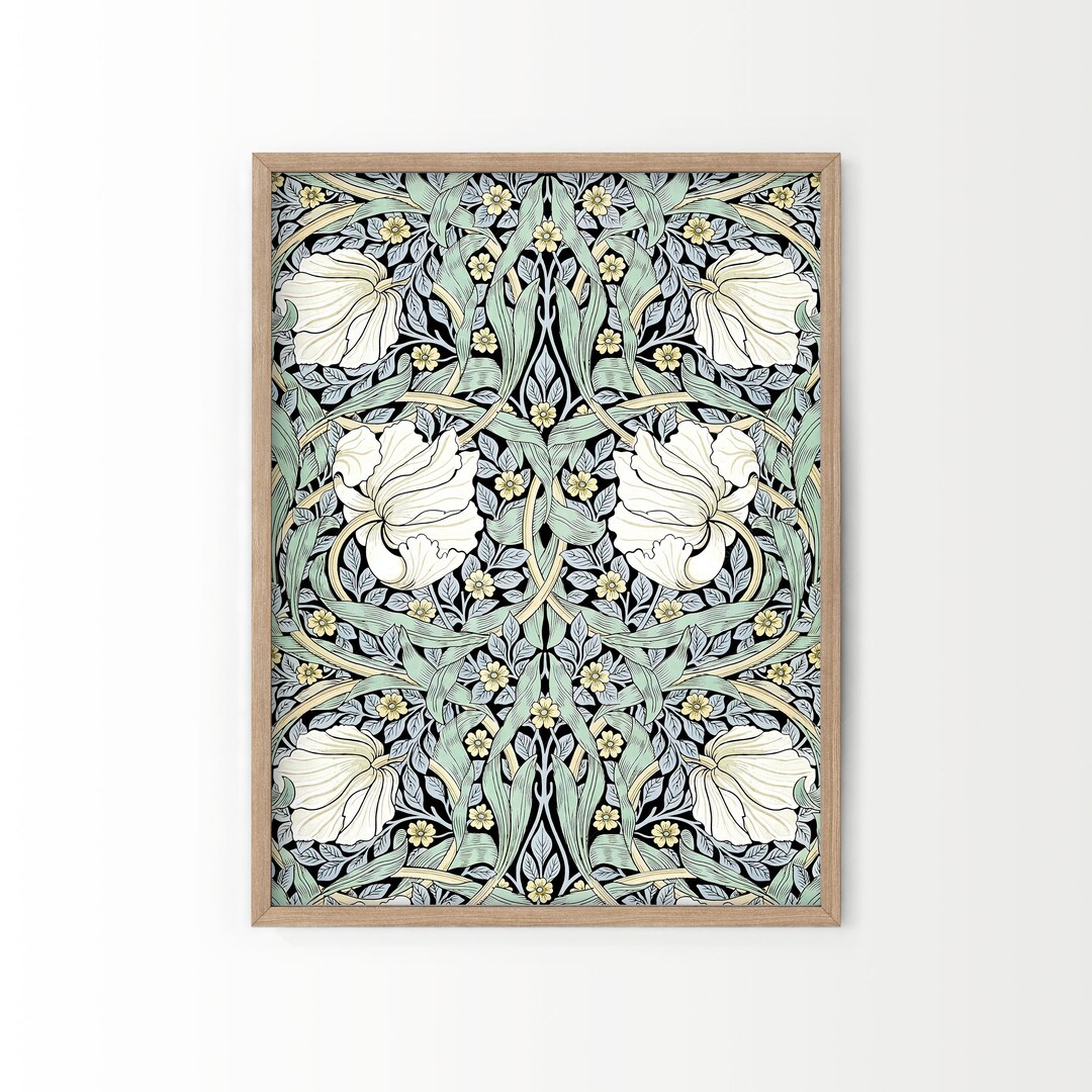 William Morris Pimpernel Floral Trellis Pattern Bedroom Wall - Etsy Canada