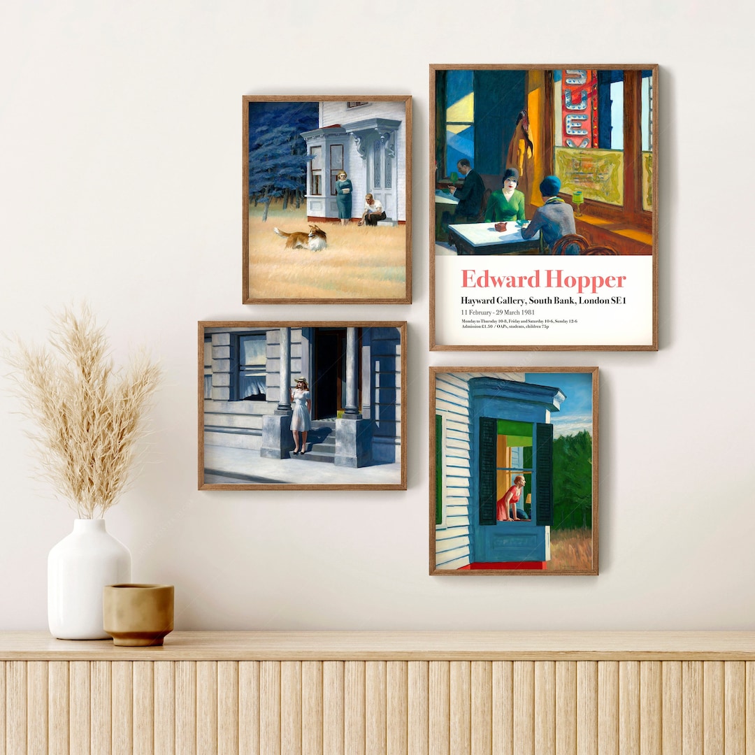 Edward Hopper, Set 4 Prints, Cape Cod Evening, Chop Suey Painting ...