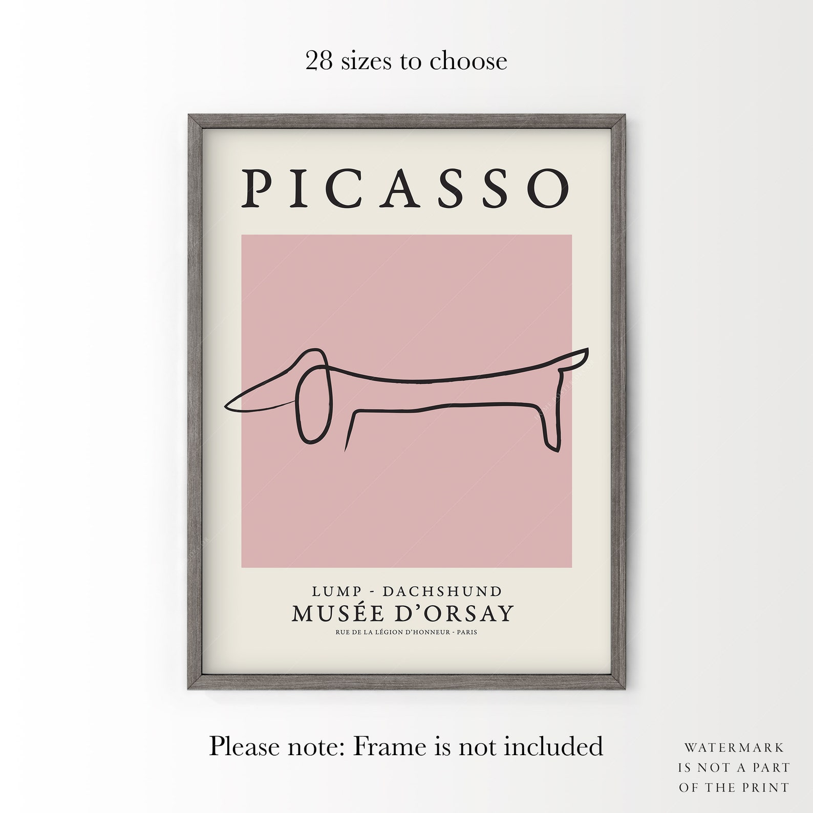 Picasso Dog Line Lump Dog Picasso Dachshund Picasso | Etsy