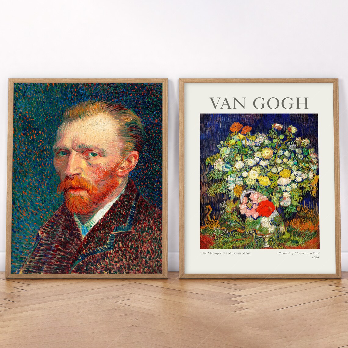 Van Gogh Print Set of 2, Van Gogh Exhibition Poster, Van Gogh Self ...