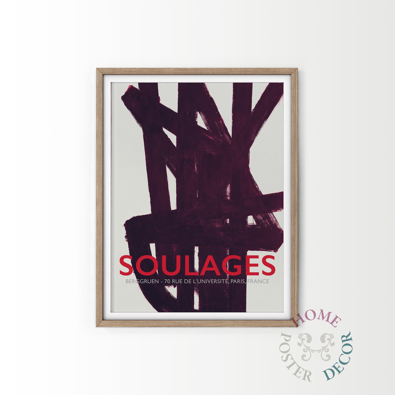 Soulages Print Soulages Exhibition Poster Pierre Soulages | Etsy Canada