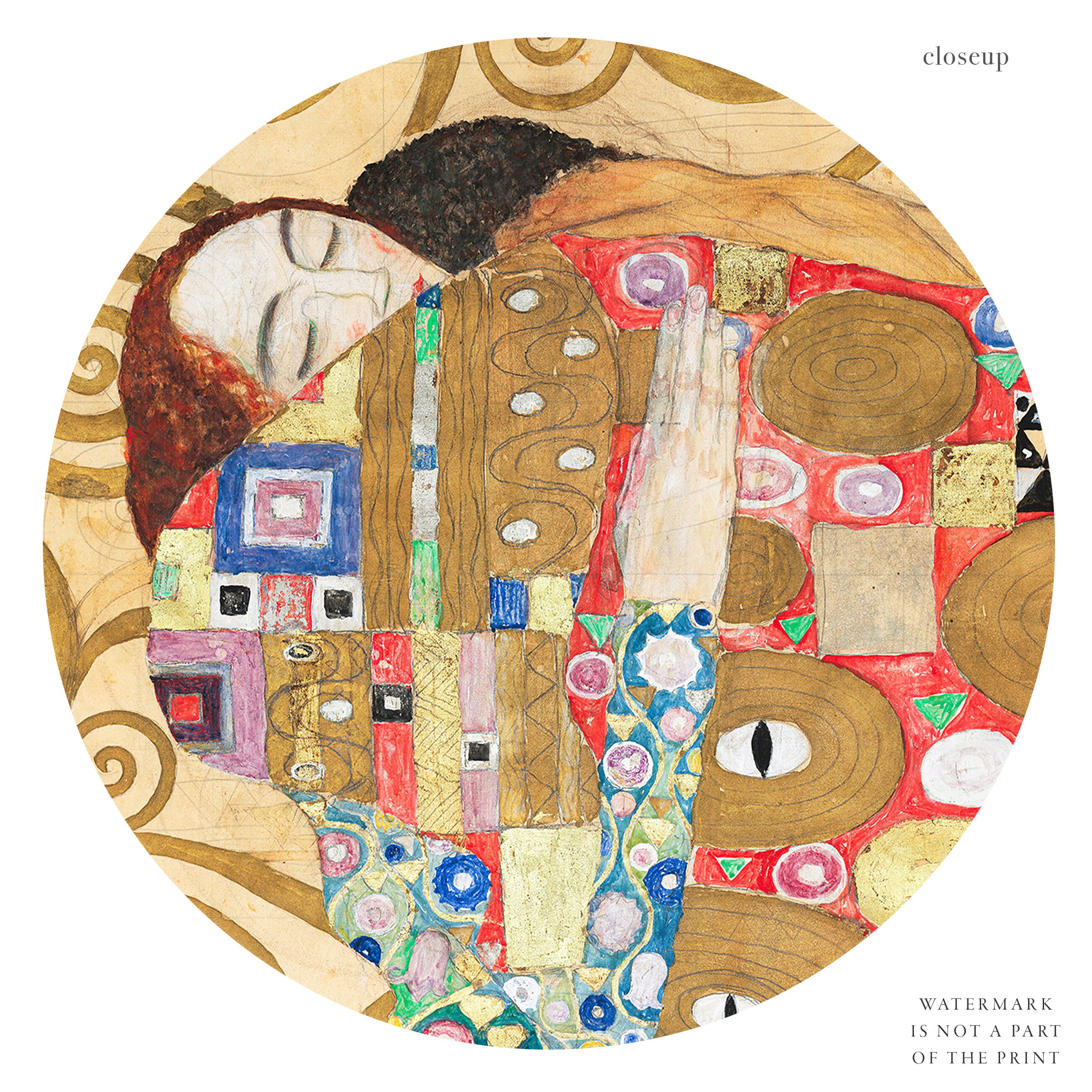 Lovers Print Gustav Klimt Love Poster Gift for Couple - Etsy