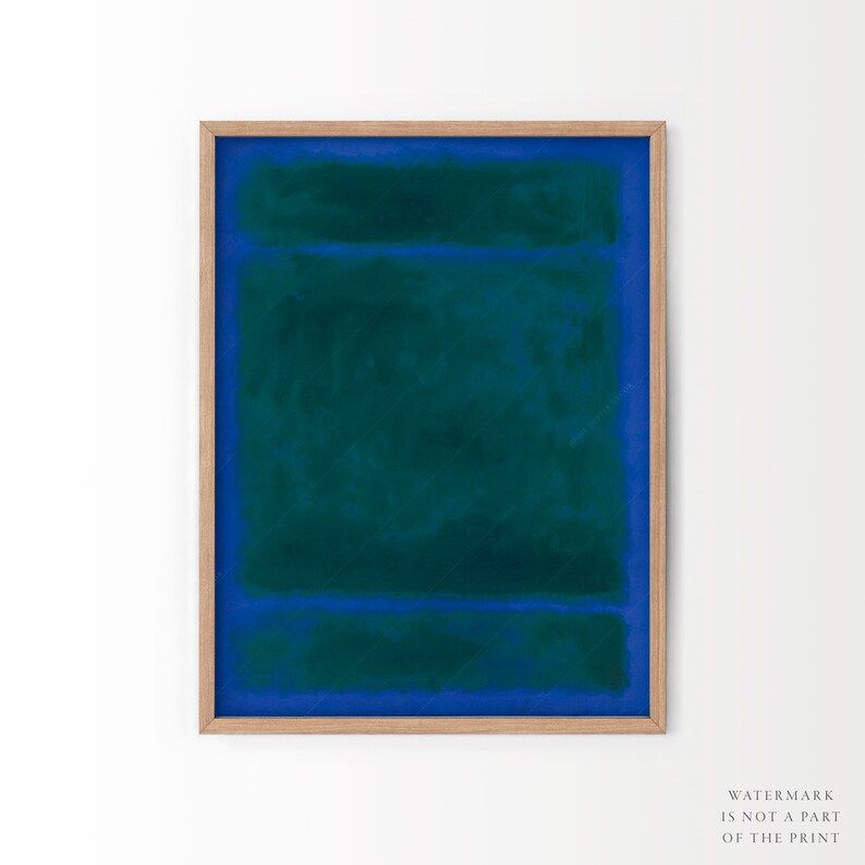 Mark Rothko Poster Rothko Blue Abstract Art Modern Home - Etsy