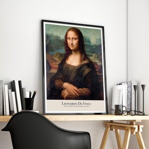 Mona Lisa Poster Leonardo Da Vinci Renaissance Painting - Etsy