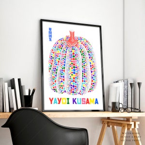 Yayoi Kusama Poster, Japanese Art, Abstract Print, Colourful Decor ...