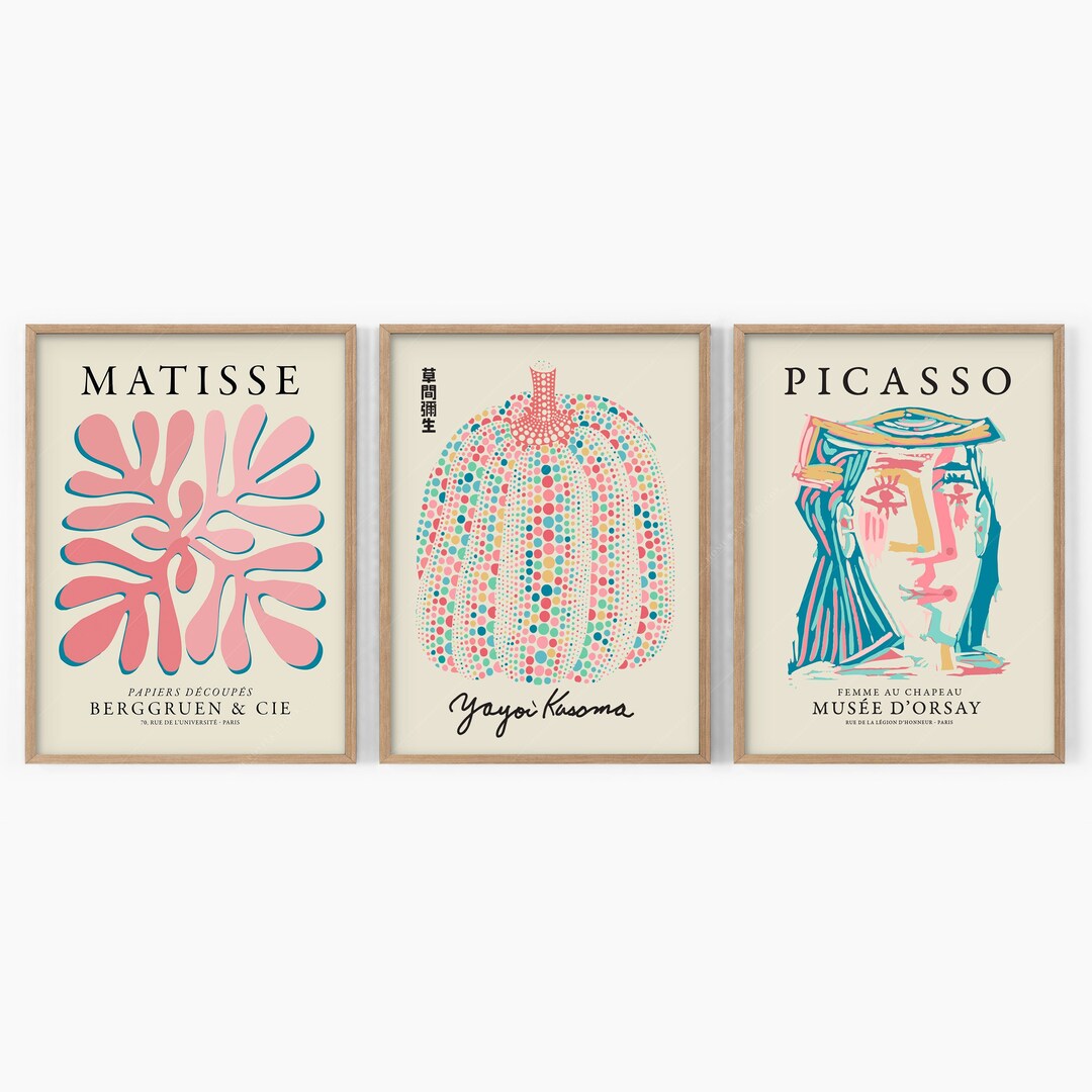 Famous Artists Gallery Wall Henri Matisse Pablo Picasso Yayoi Kusama ...