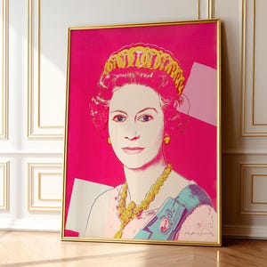 Andy Warhol Poster, Queen Elizabeth II, the Crown, Pop Art, Famous ...