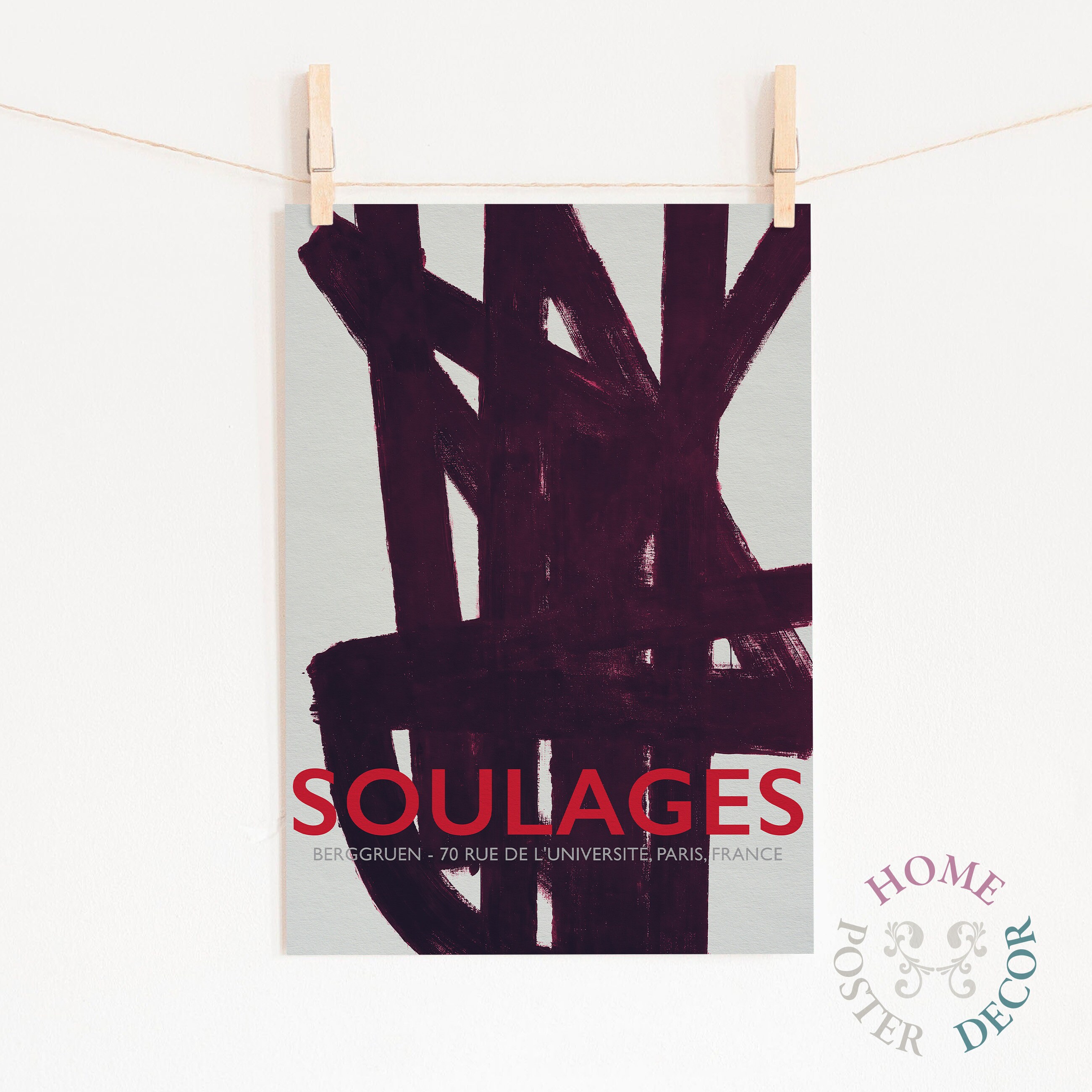 Soulages Print Soulages Exhibition Poster Pierre Soulages - Etsy Canada