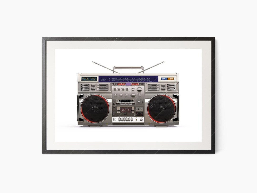 Retro Boombox Poster: 80s Hip Hop Music Photo Print 1 - Etsy