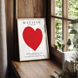 Henri Matisse, Love Gift, Matisse Red Heart, Friend Gift, Dreamy Decor ...