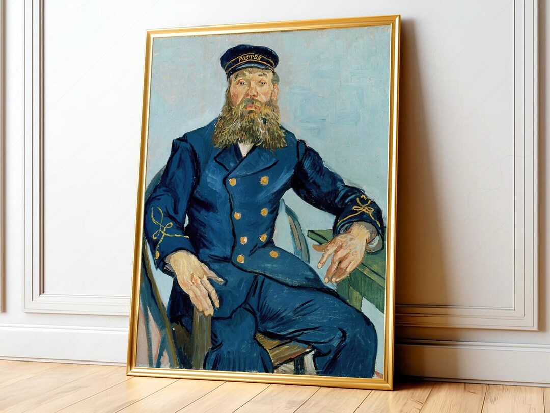 Van Gogh Postman Roulin Print, Vintage Portrait Poster 18 - Etsy