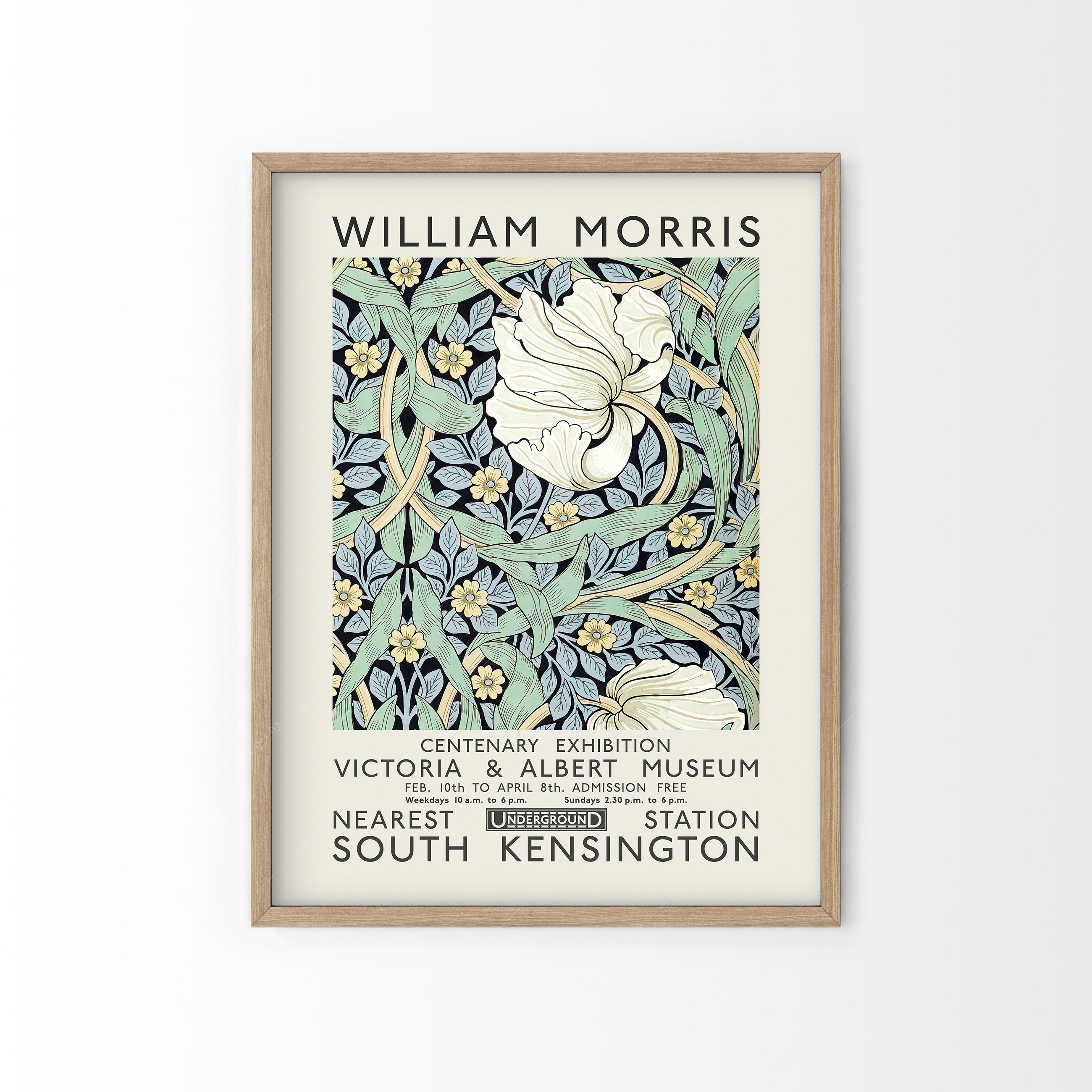 William Morris Print Floral Wall Art Morris Exhibition - Etsy UK