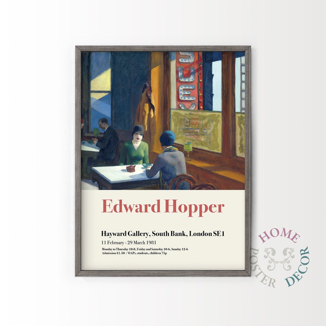 Edward Hopper Poster Hopper Art Print Hopper Exhibition - Etsy Australia