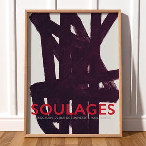 Soulages Print, Soulages Exhibition Poster, Pierre Soulages, Black ...
