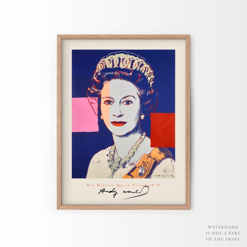 Queen Elizabeth II Andy Warhol Poster Pop Art Famous - Etsy