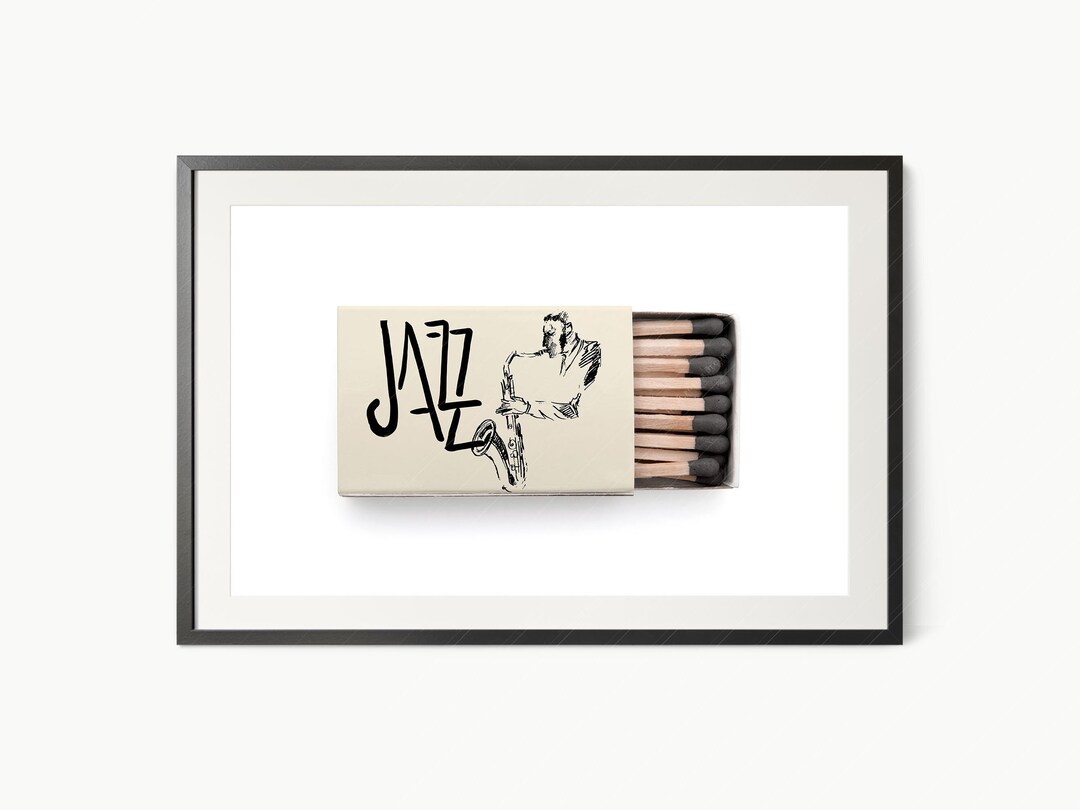 Jazz Lover Vintage Matchbox Music Art Unique Gift Elegant Wall Decor ...