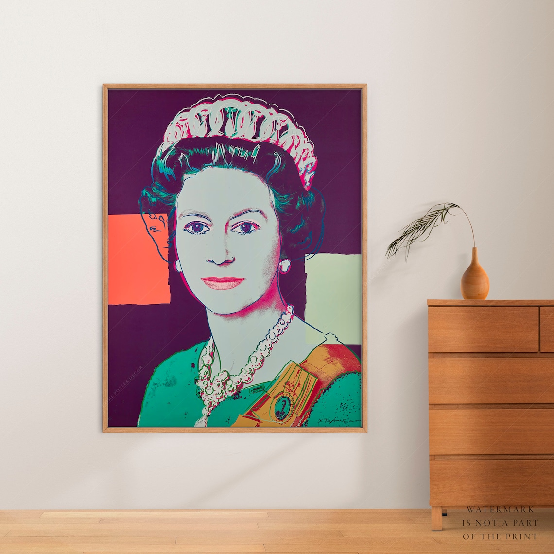 Andy Warhol Print Queen Elizabeth II Purple Art the Crown - Etsy Canada