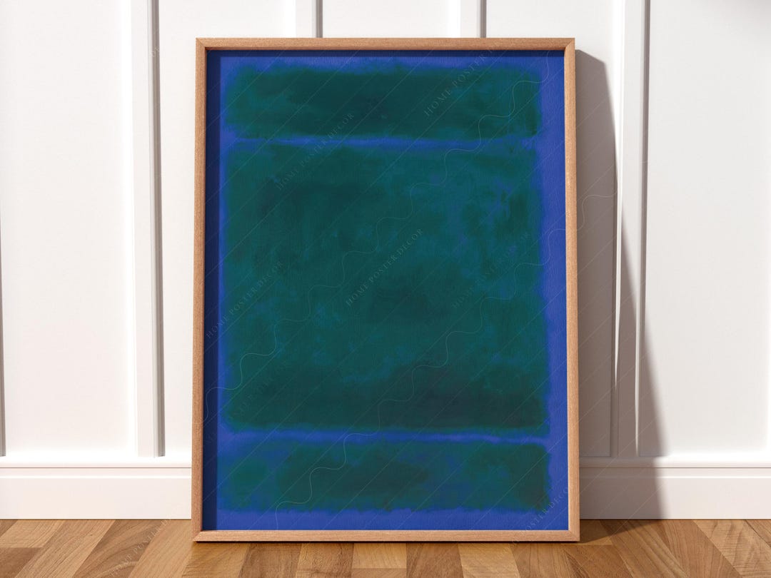 Mark Rothko Poster, Rothko Blue, Abstract Art, Modern Home Decor ...