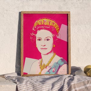 Andy Warhol Poster, Queen Elizabeth II, the Crown, Pop Art, Famous ...