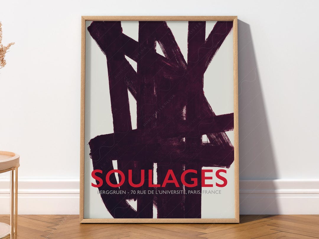 Soulages Print, Soulages Exhibition Poster, Pierre Soulages, Black ...