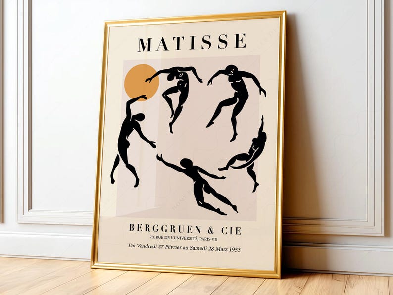Matisse Dance 2 Exhibition Poster: Minimalist Modern Art Print 36 - Etsy