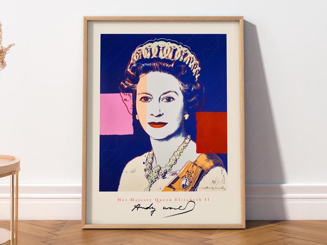 Queen Elizabeth II, Andy Warhol Poster, Pop Art, Famous Portrait ...