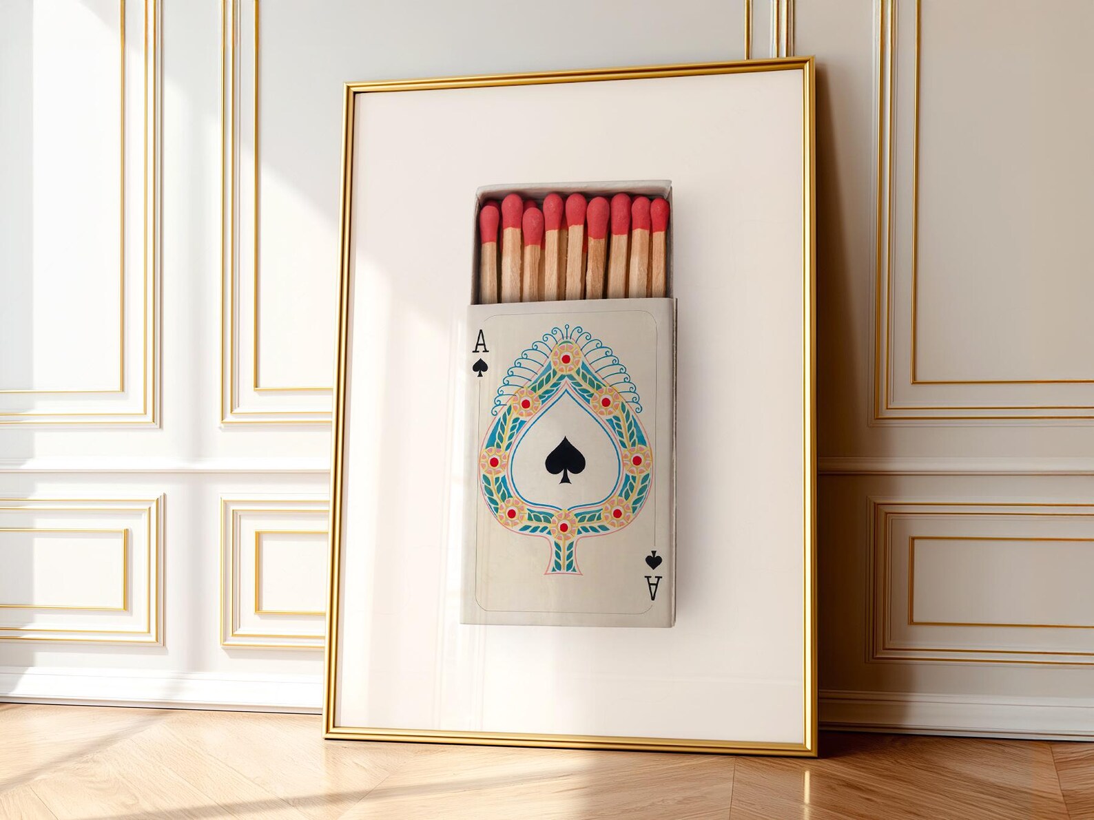 Ace of Spades Matchbook Art Print, Retro Eclectic Decor - Etsy