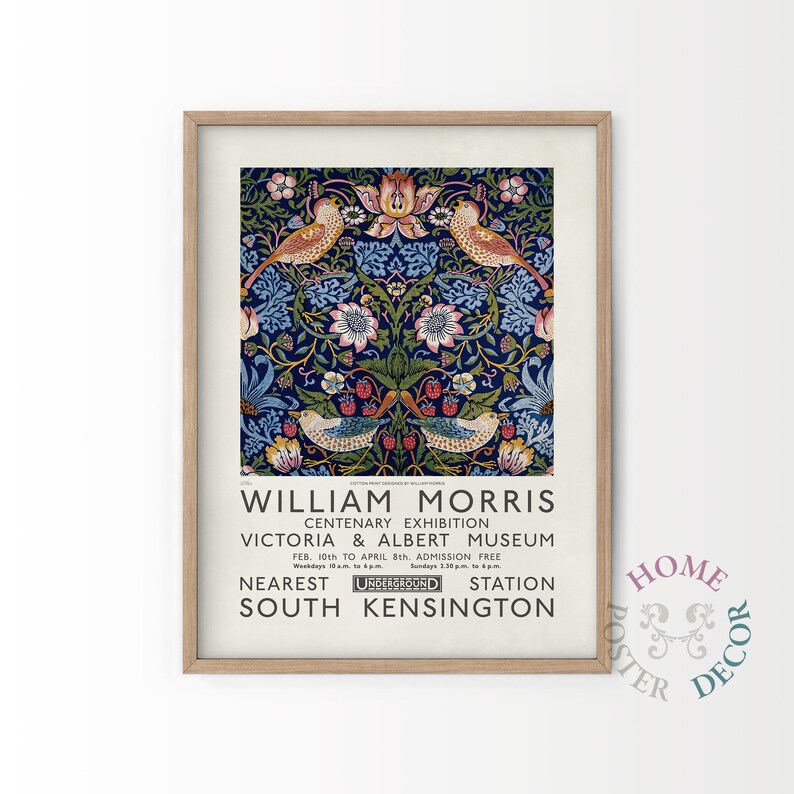 William Morris Print Morris Strawberry Thief Bird Art - Etsy UK